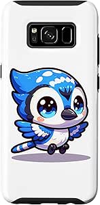 Amazon.com: Galaxy S8 Adorable Cute Japanese Kawaii Chibi Blue Jay Case ...