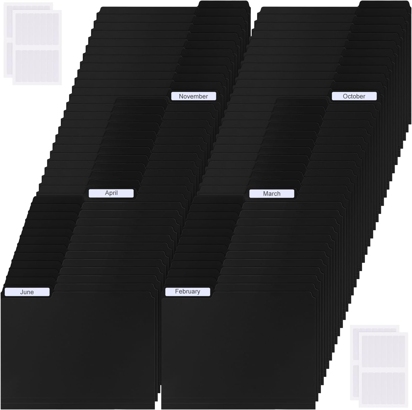 Amazon.com : Engrowtic 72 Pack Manila File Folders 1/3 Cut Tab Folders ...