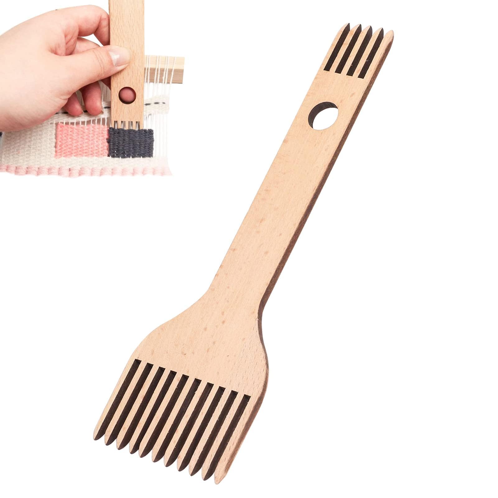 Amazon.com: Wooden Weaving Loom Comb，Weaving Loom Comb Double Ended ...