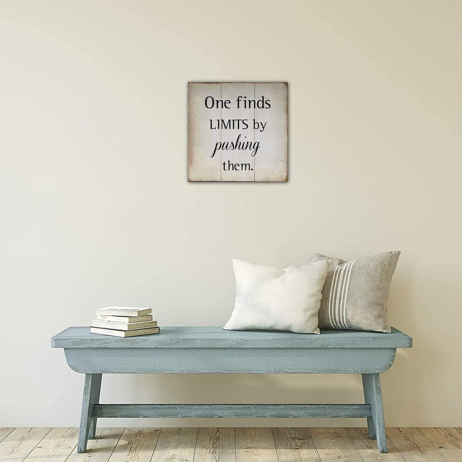 Alioyoit Wooden Sign Plaque One Finds Limits by Pushing Them Rustic ...