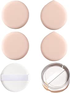 Amazon | YOYOSOFT クッションファンデ パフ メーク ファンデーション スポンジ 替え【丸型3個＋しずく型3個】化粧用パフ スポンジ 高密度 ゴム不使用 メイク用品 水あり ...