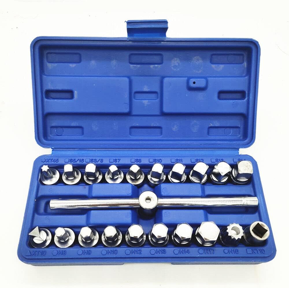 Amazon.com: NEW 21PC Oil Drain Pipe Plug Socket Set Oil Pan Screw Sleev ...