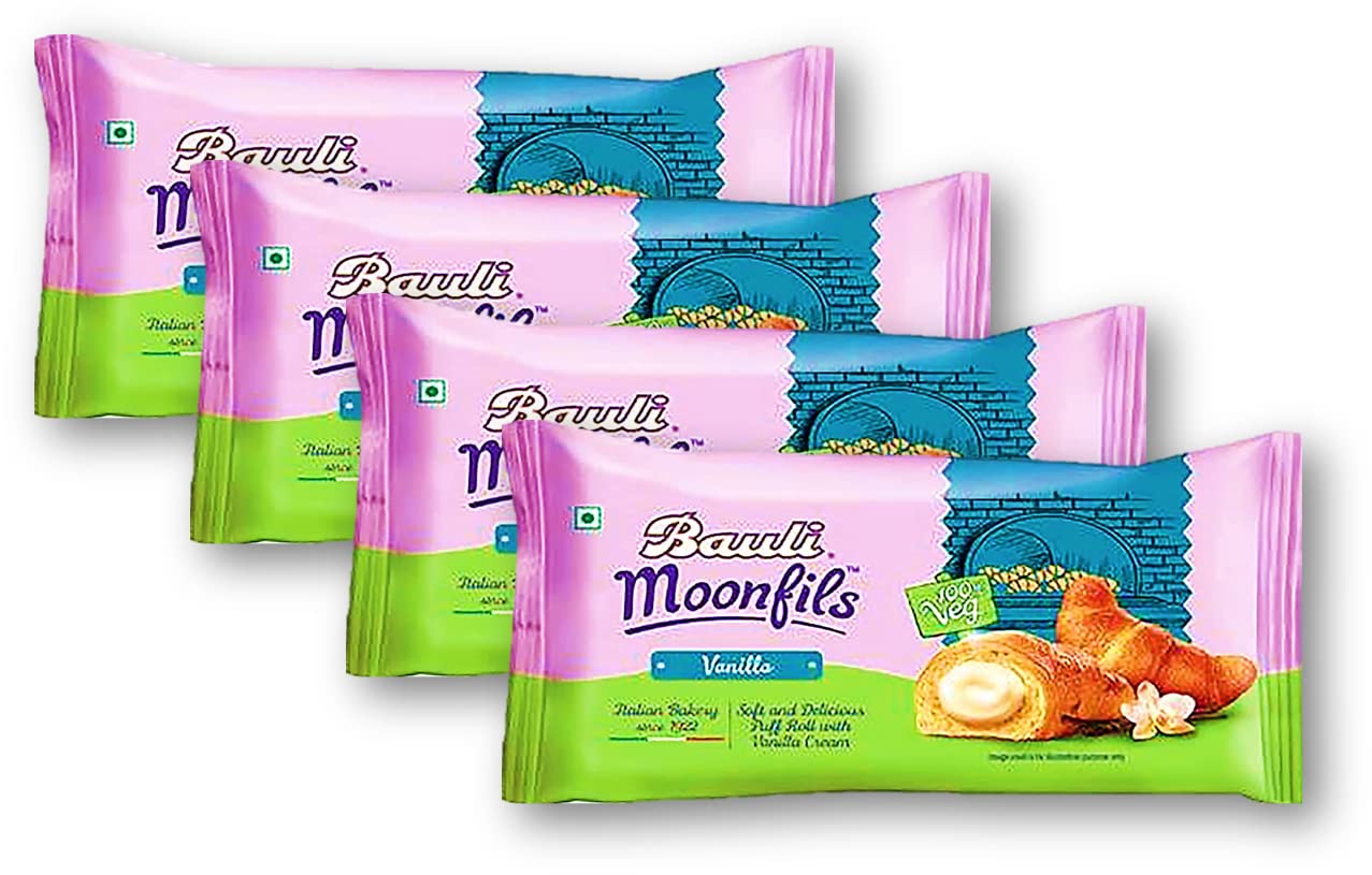 Bauli Moonfils 100% Veg Vanilla 50g (Pack of 4) Unique : Amazon.in ...