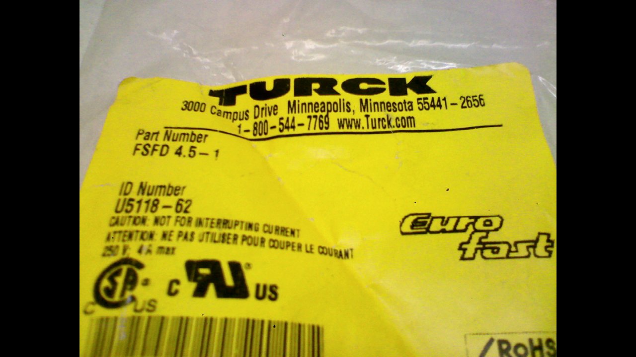 Amazon.com: Turck Fsfd 4.5-1, Eurofast Male Receptacle, U5118-62 Fsfd 4 ...