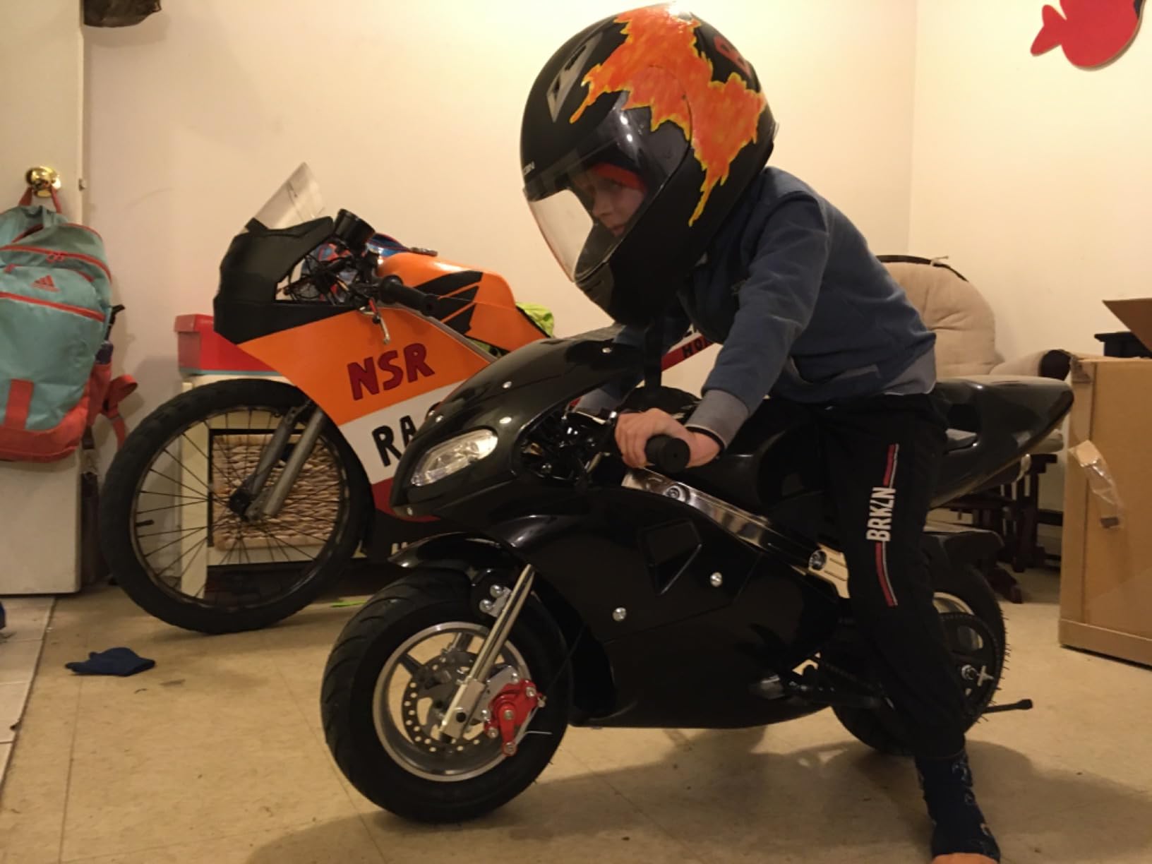 Mini Motorcycle,49cc 2 Stroke Mini Gas Pocket Bike,High Brightness Dual ...