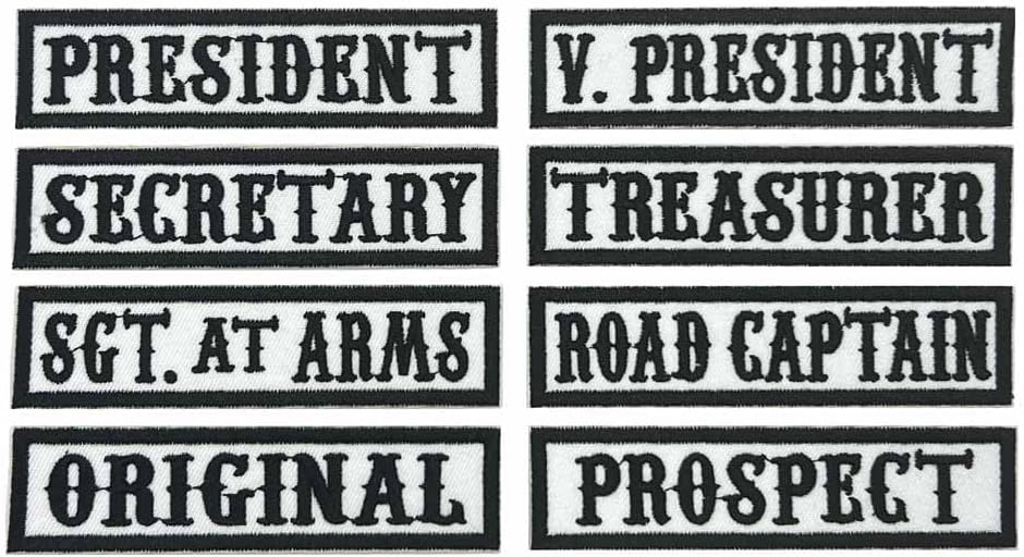 Amazon.com: Officer Title Rank Vest Patches President VP Chaplain MC ...