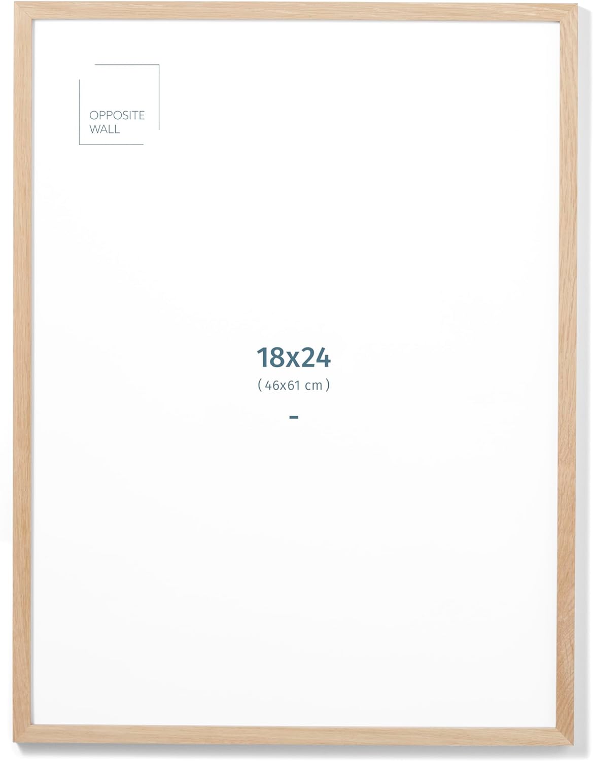 Amazon.com - Opposite Wall - 18x24 in - Natural Solid Oak Wood Picture ...