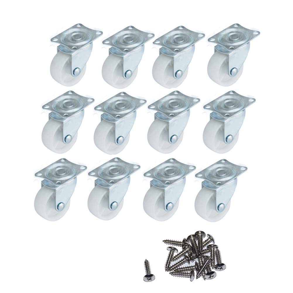 HOWDIA 1" Small Caster Wheels Swivel Casters Trolley Wheels for ...