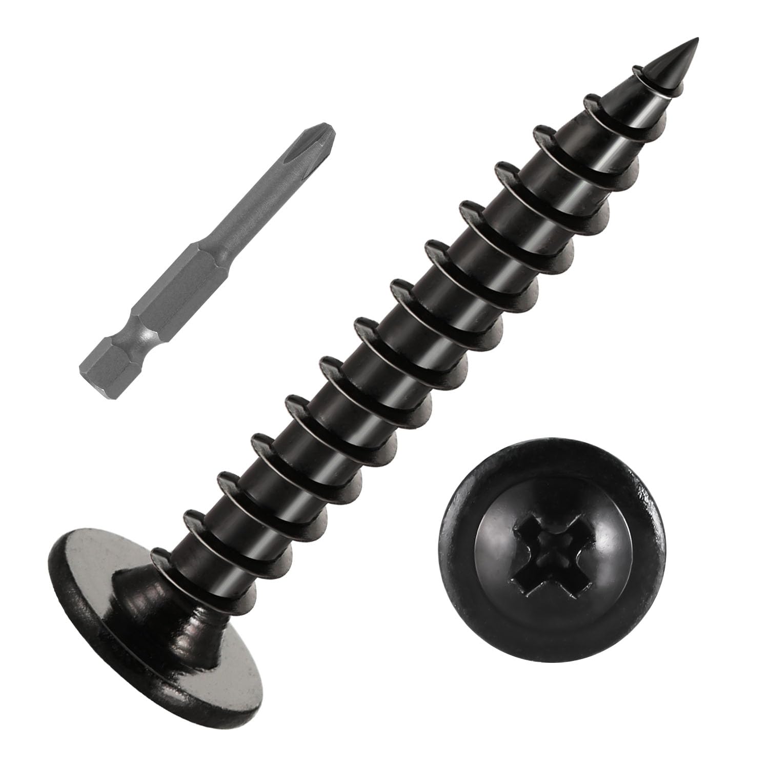 #10 x 1-1/2" (80 PCS) Modified Truss Head Wood Screws, Phillips Drive ...
