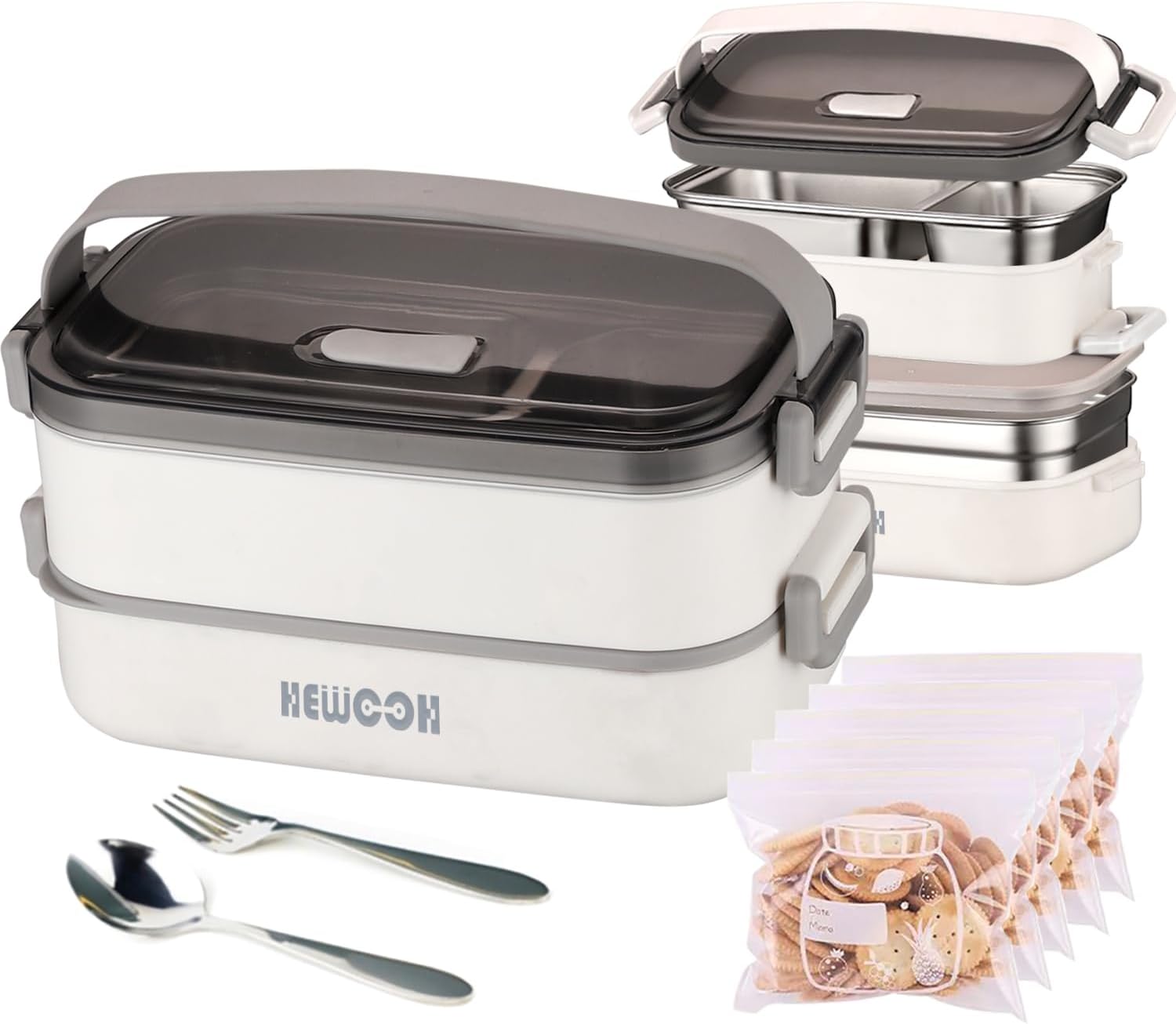 Amazon.com: HOMETALL Stainless Steel Bento Box for Kids Adults ...