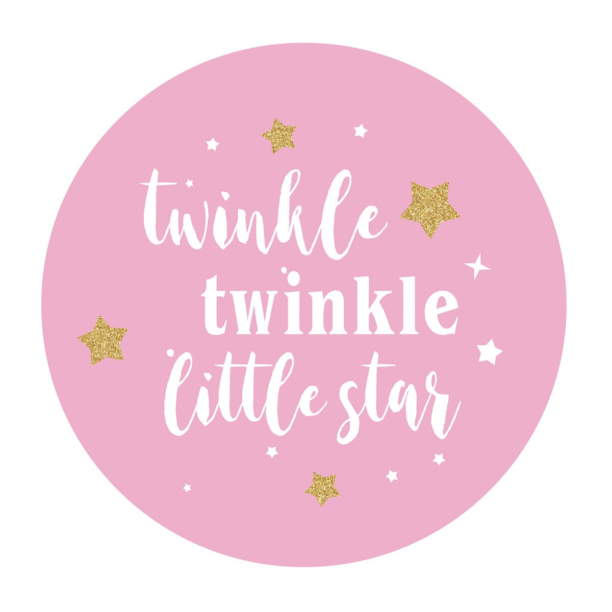 Amazon.com: MAGJUCHE 2 Inch Pink Little Star Stickers, Girl Baby Shower ...