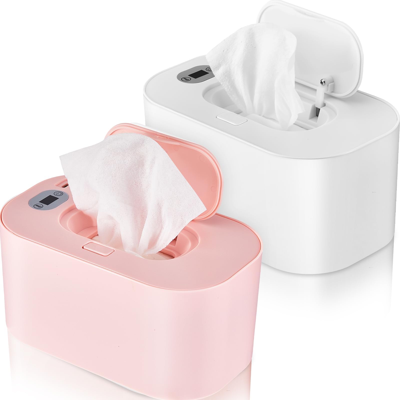 Amazon.com : 2 Pcs Baby Wipe Warmer Wet Wipes Dispenser with Digital ...