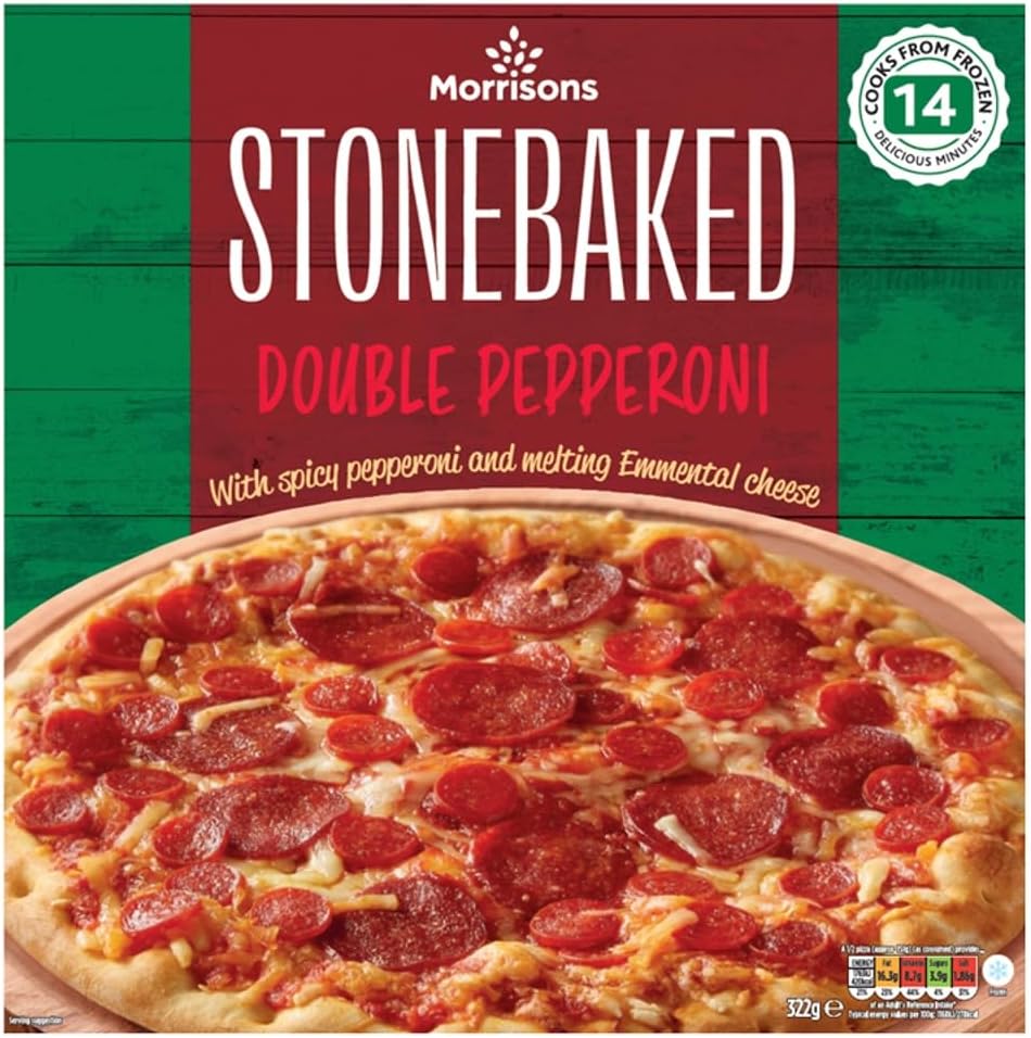 Morrisons Stonebaked Pepperoni Pizza 322g : Amazon.co.uk: Grocery