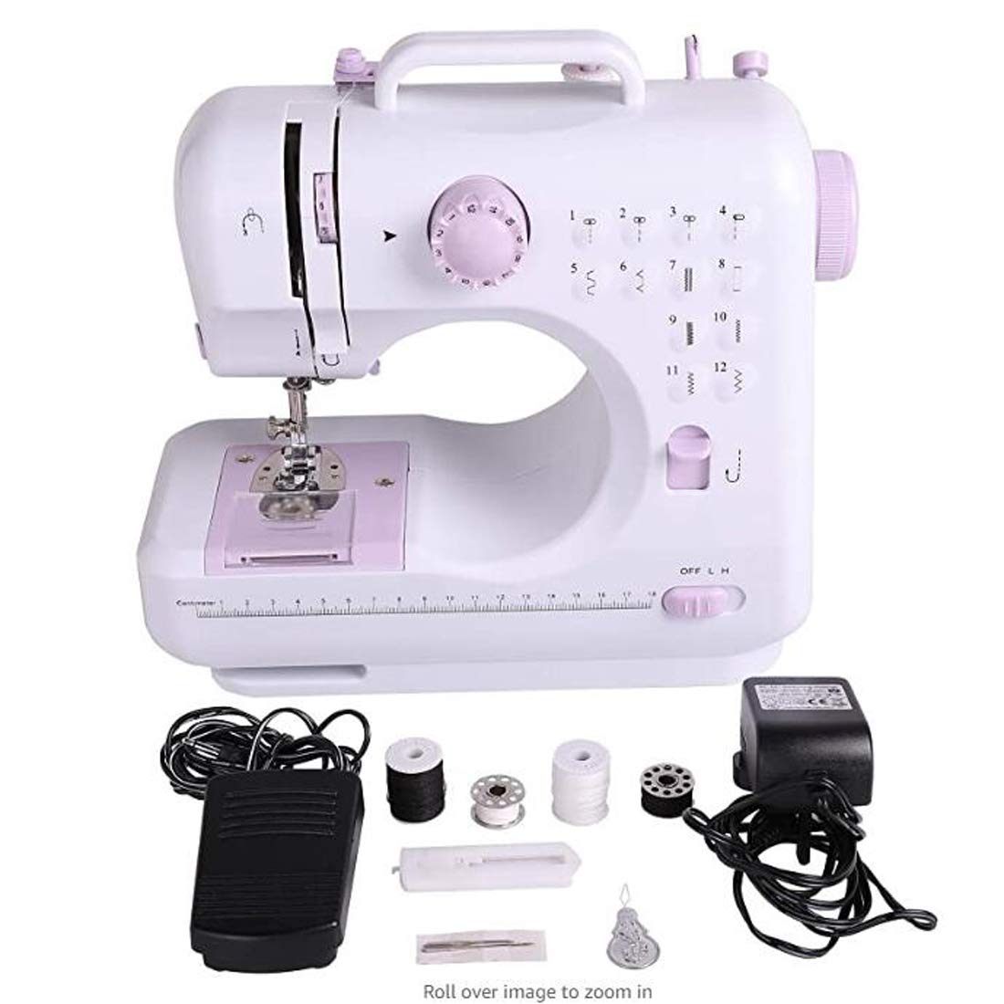 Portable Sewing Machine 12 Stitch Multi Function Mini Sewing Machine ...