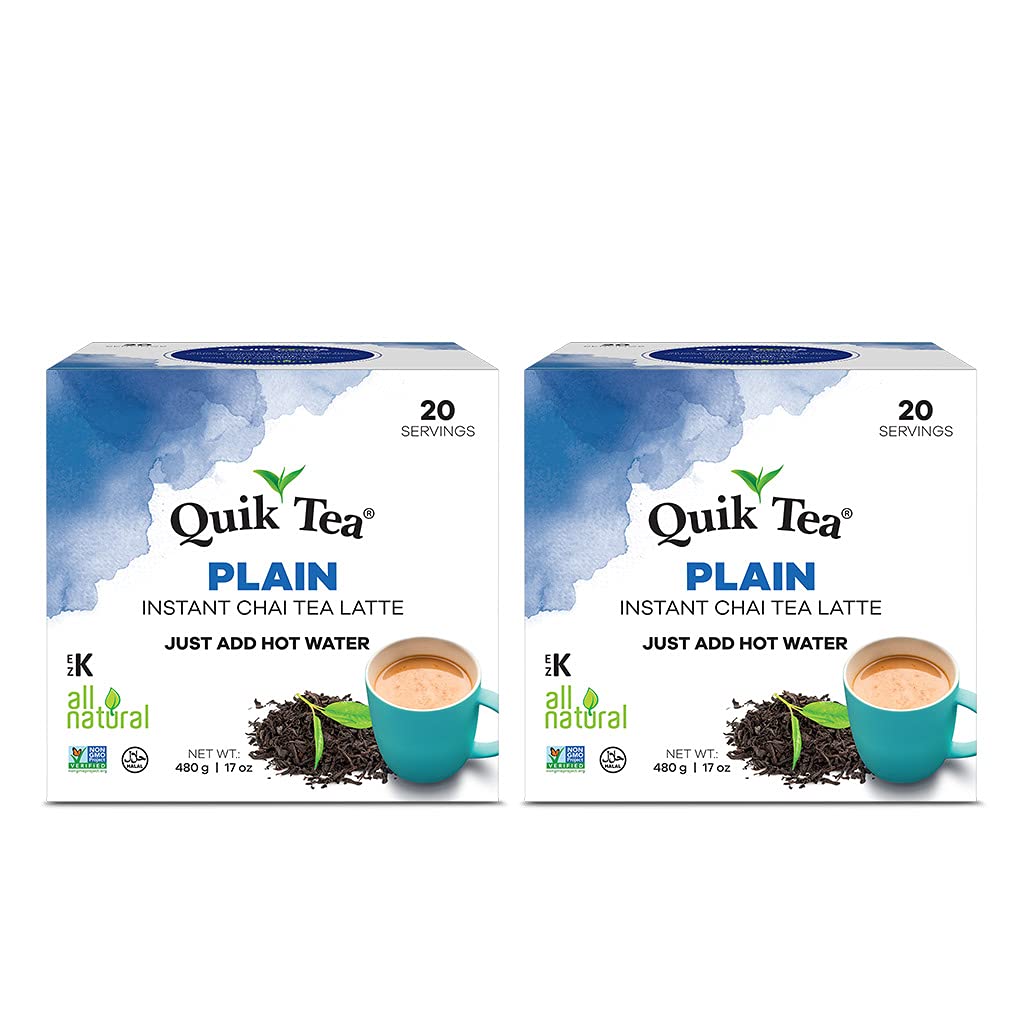 Amazon.com : QuikTea Plain Chai Tea Latte - 40 Count (2 Boxes of 20 ...