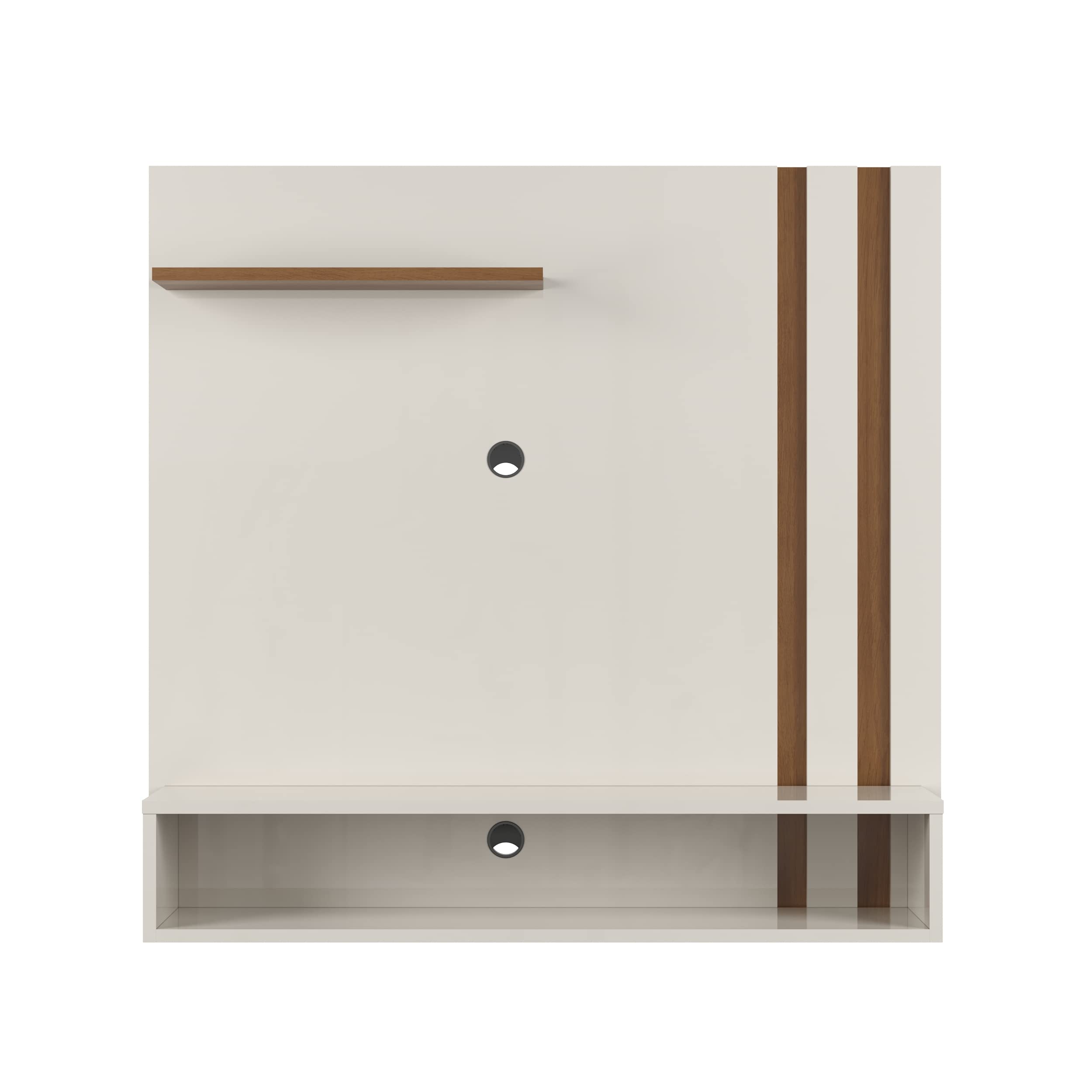 Painel Para Tv 32 Polegadas Sun Dubai Wood Luxo (Off White/Freijó ...