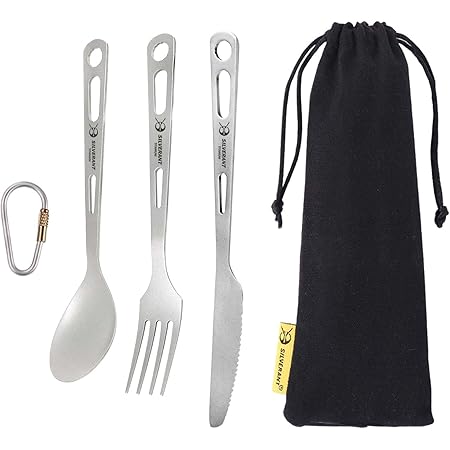 finessCity Titanium Utility Cutlery Set Extra Strong Ultra Lightweight ...