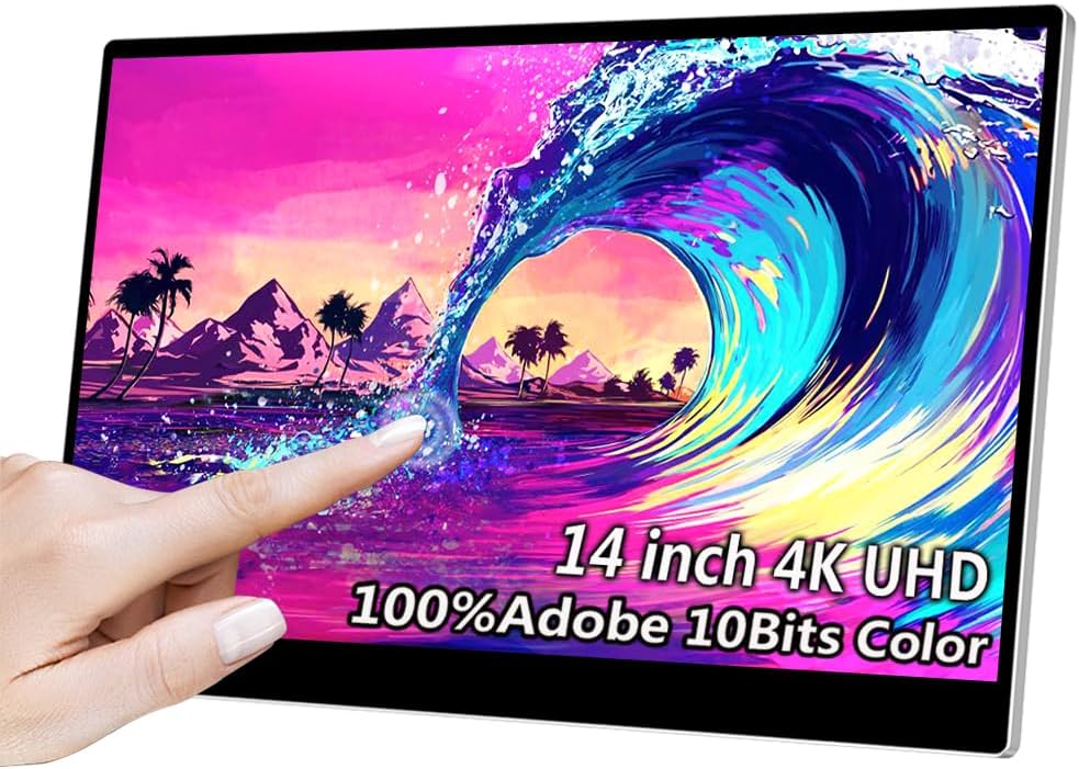 Portable Monitor 4K 18 Zoll UPERFECT Tragbarer Monitor UHD 3840*2160 ...