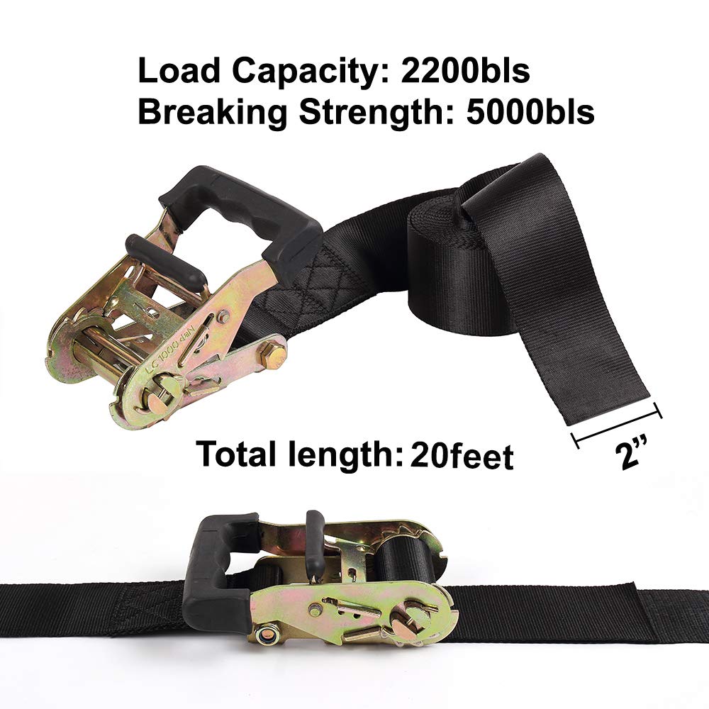 Snapklik.com : Endless Ratchet Tie Down Straps Heavy Duty Cargo Tie ...