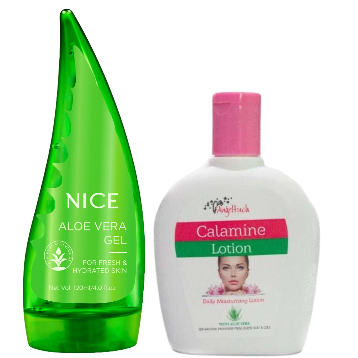 Buy Calamine lotion 100ml + Aloe Vera Gel 120ml - Fights Pimples ...