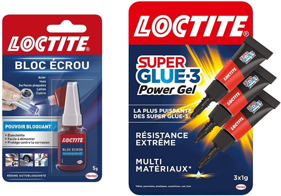 "LOCTITE Colle "Bloc Écrou" - Résine autobloquante pour éviter le ...