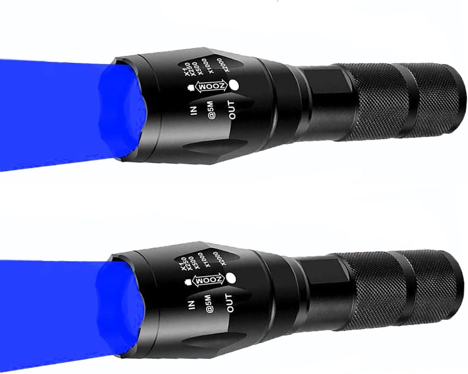 ULTRAFIRE Blue Light Flashlight, 450-460nm Single Mode Blue Led ...