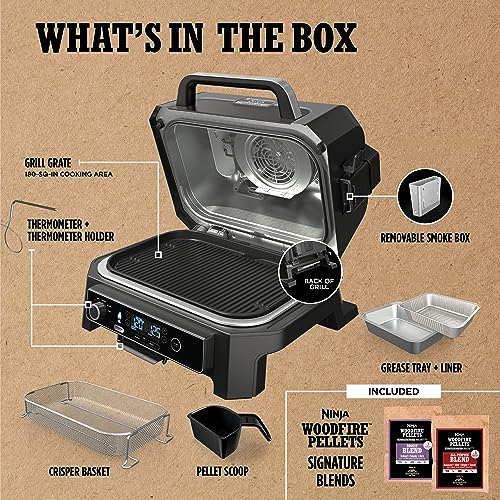 Ninja OG850 Woodfire Pro XL Outdoor Grill & Smoker with Built-In ...