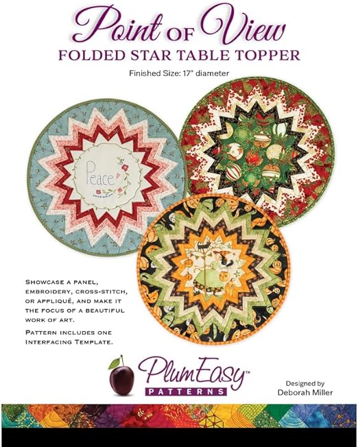 Amazon.com: PlumEasy Patterns Point of View Folded Star Table Topper ...