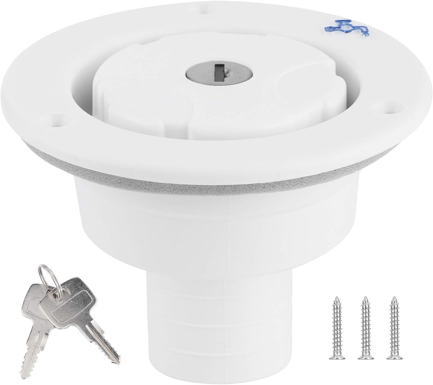 Water Fill Port - RV Fresh Water Locking Cap, Boat Water Tank Fill ...