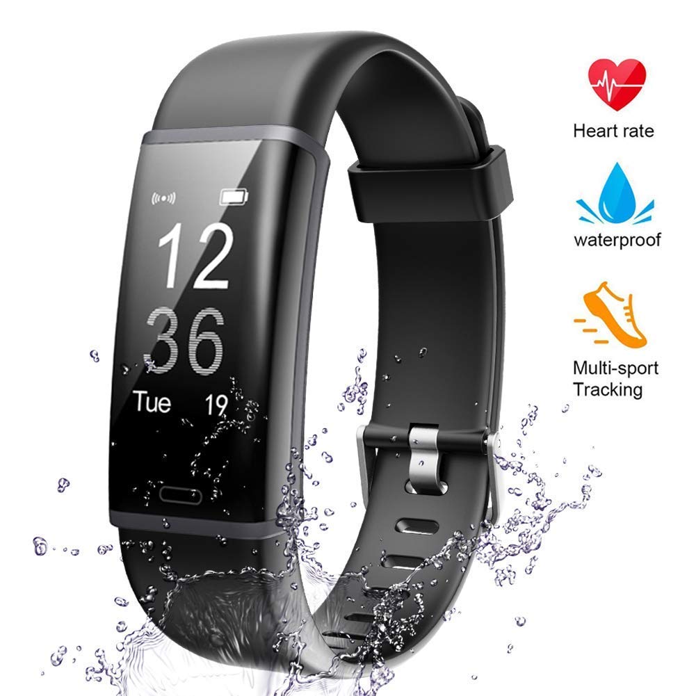 Axloie Fitness Band, Smart Health Band Color Touch Screen with Heart ...