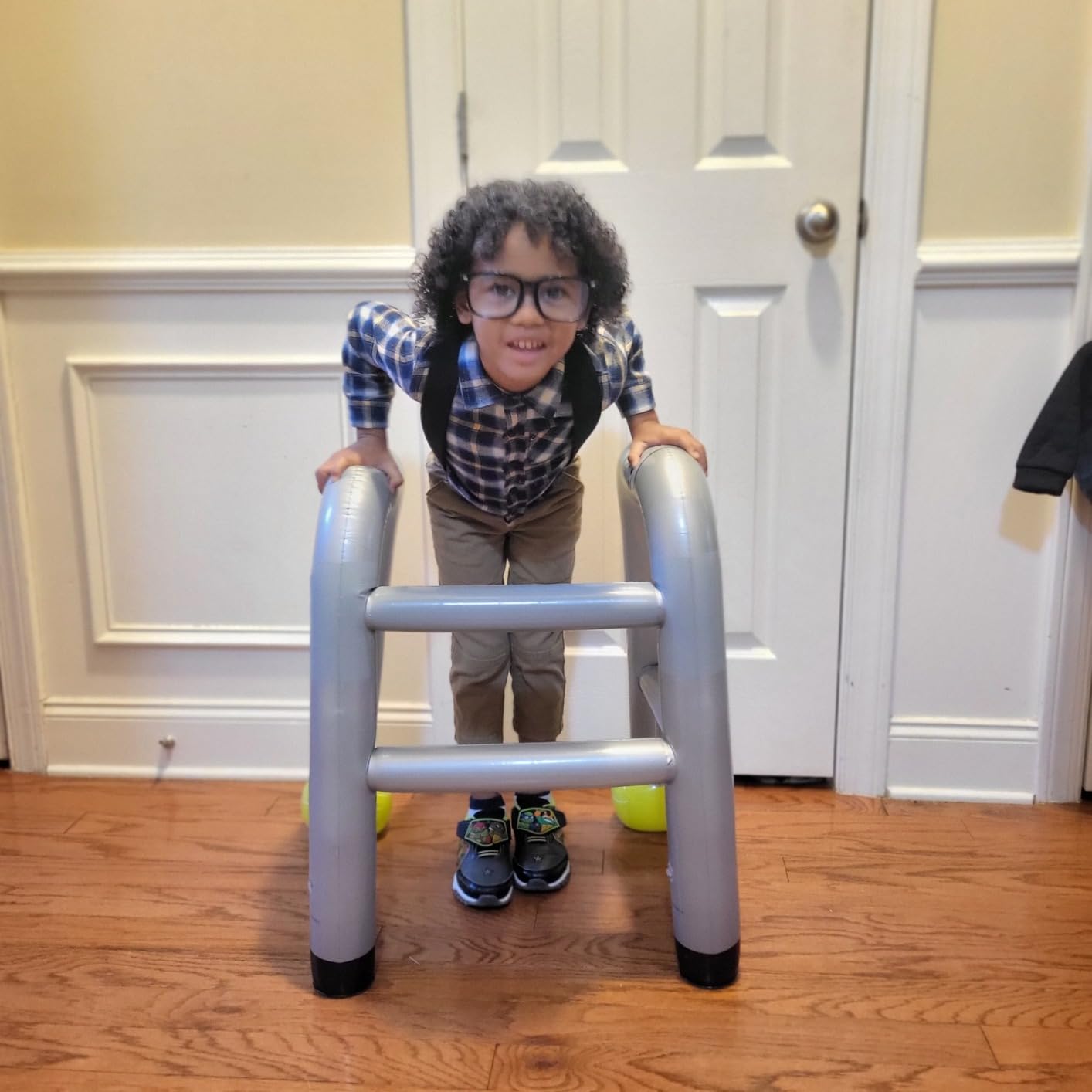 Amazon.com: Skeleteen Old Man Inflatable Walker - Funny Gag Prop 100 ...