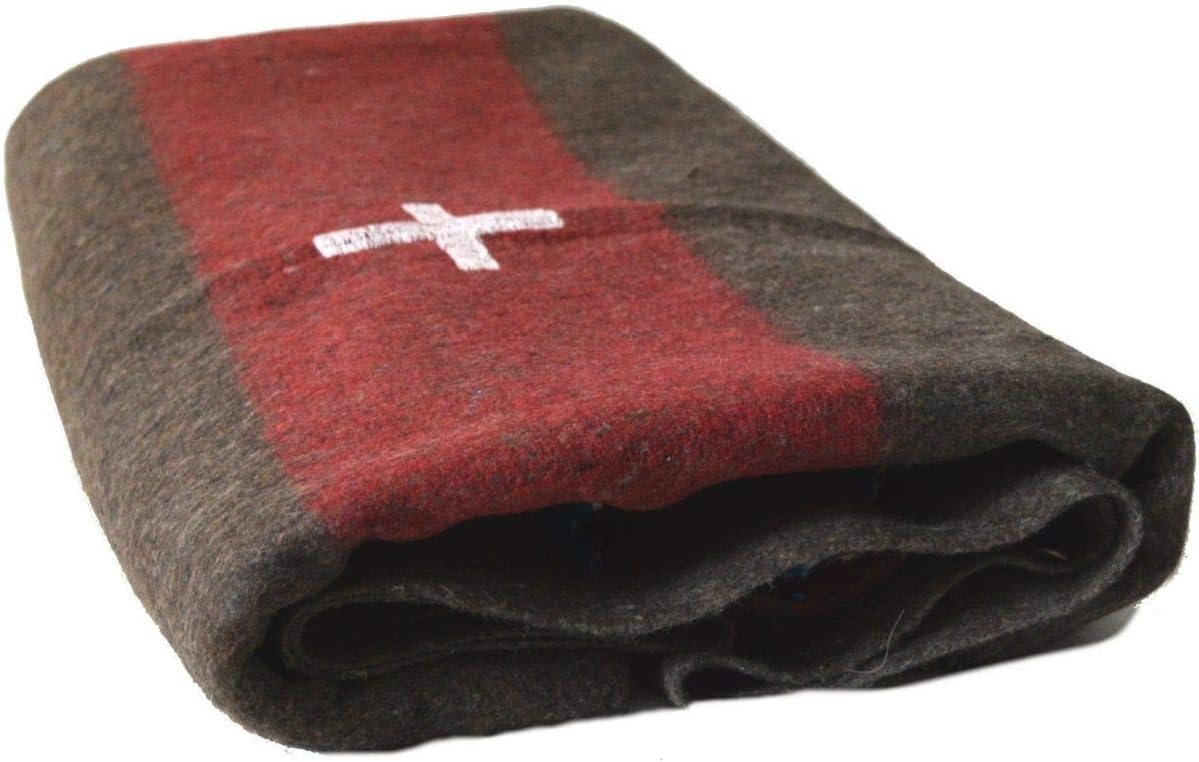Amazon.com: Swiss Style Army Blanket, Mil-Spec, 62 in x 84 in, Wool ...