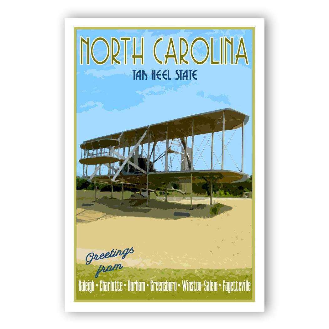 Amazon.com : NORTH CAROLINA TRAVEL POSTER postcard set of 20 identical ...