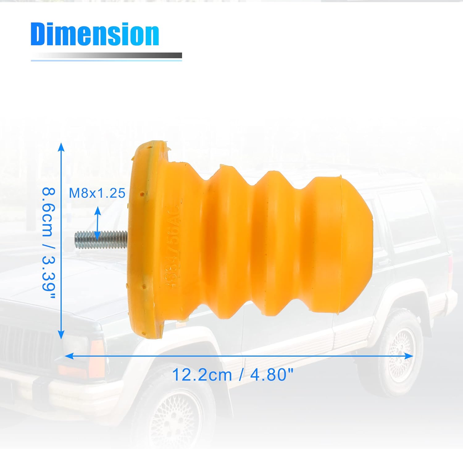 X AUTOHAUX 2 unids 4.8 pulgadas suspensión trasera bump stop Strut ...