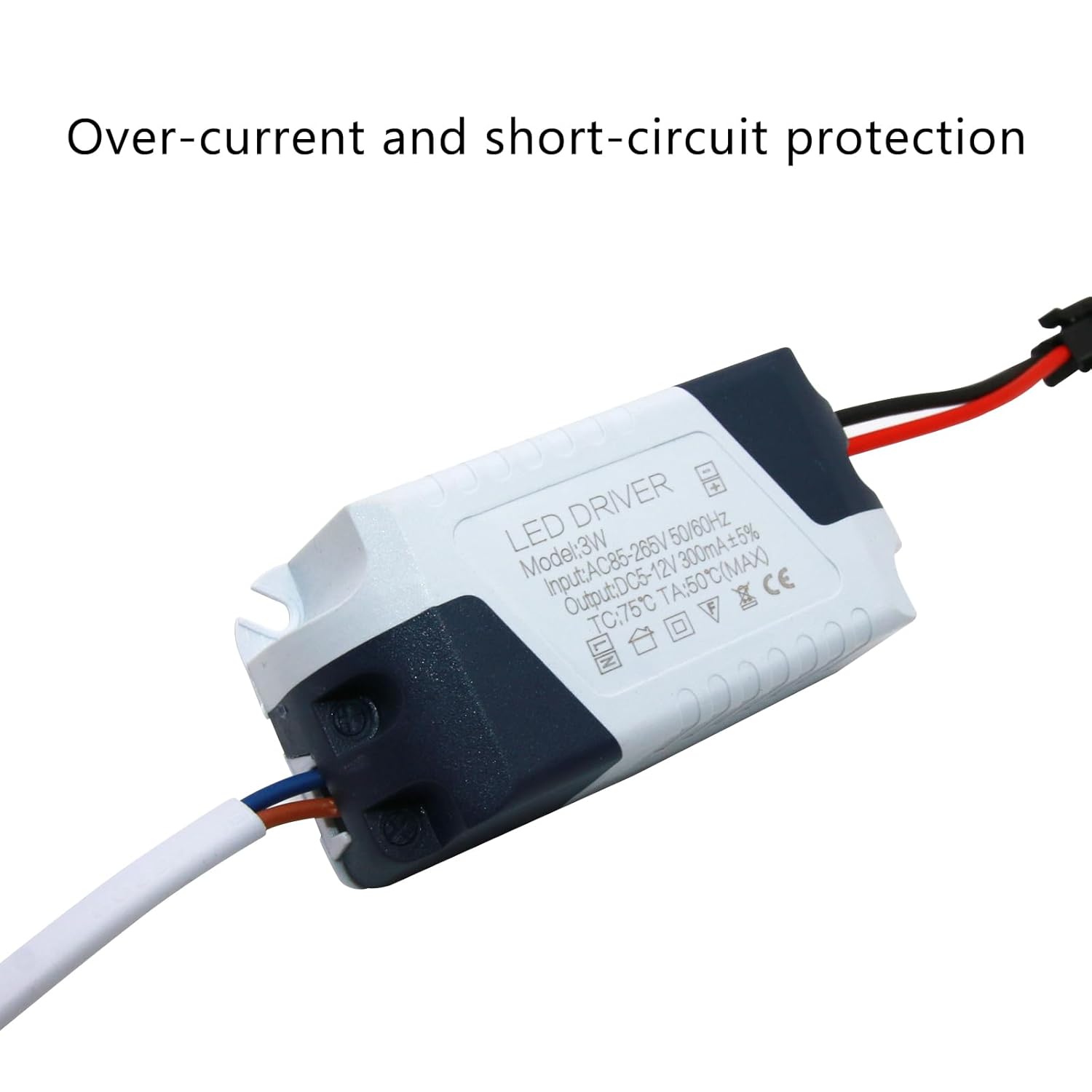 3W LED Driver 300mA Corriente constante de alta potencia AC 85-265V ...
