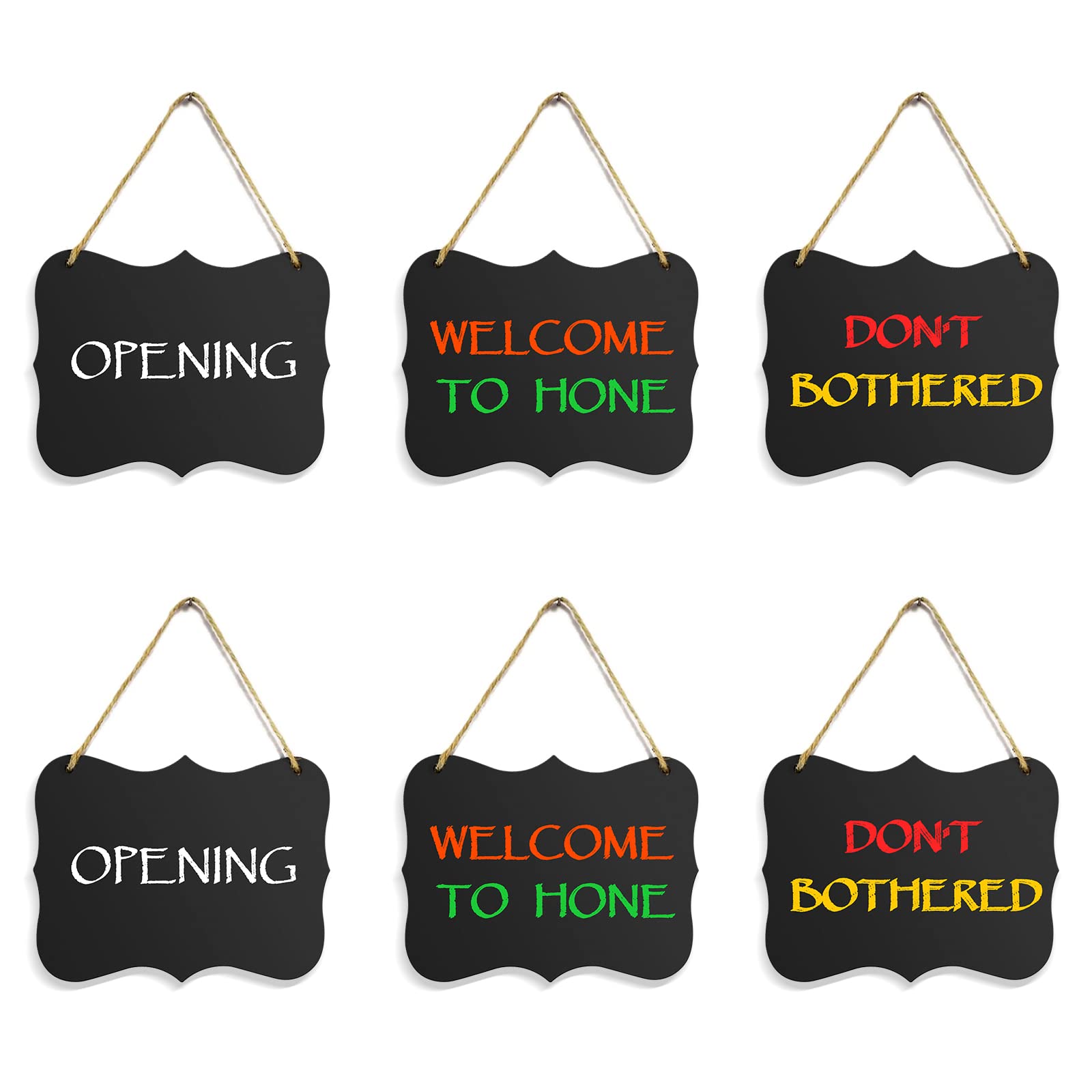 Amazon.com : Chalkboard Signs, 6 Pack Mini Hanging Chalkboard Sign ...