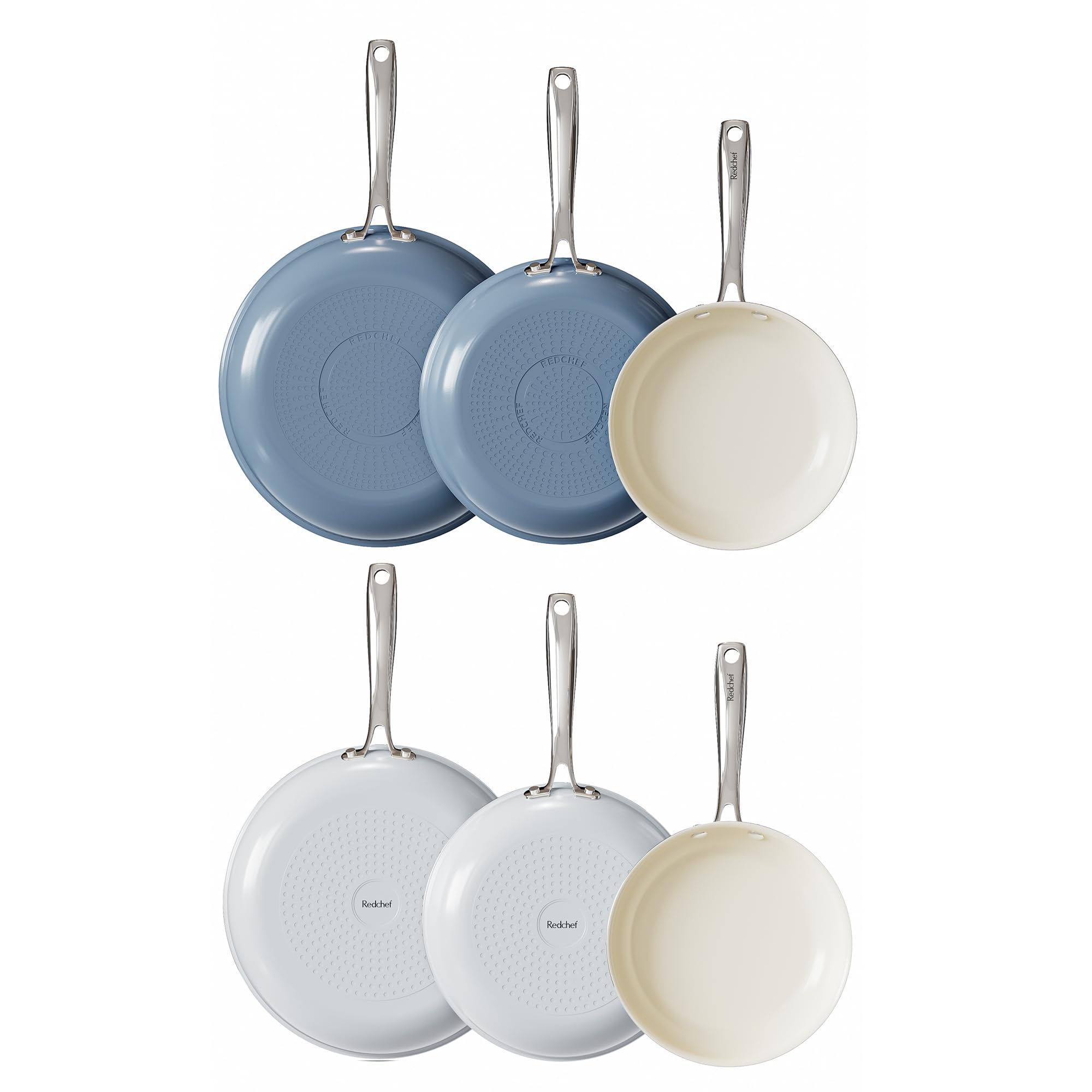 Amazon.com: Redchef Ceramic Frying Pan Set, Non Stick Ceramic Pans for ...