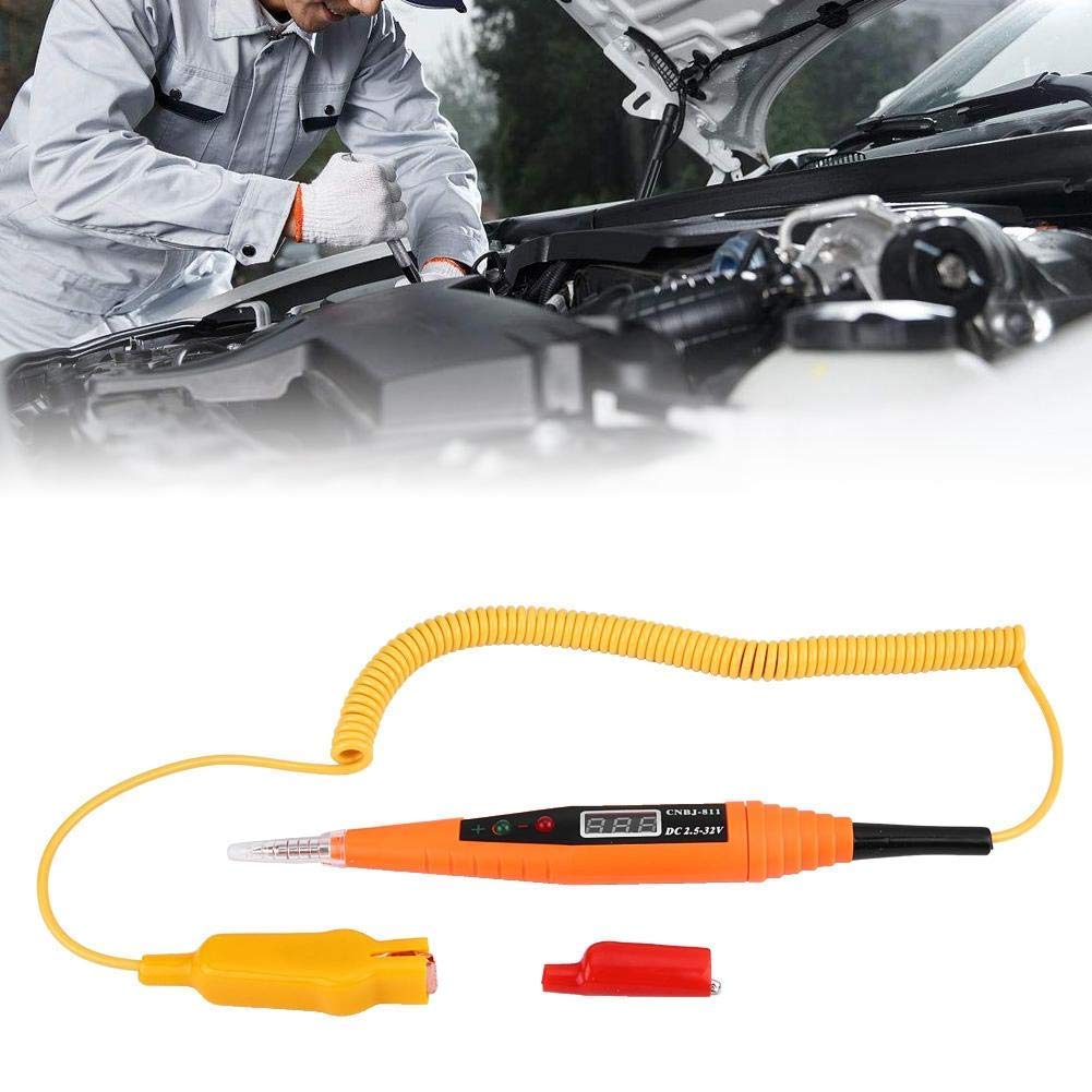 Car Circuit Tester, Qiilu 2.5-32V Car Digital LED Automotive Circuit ...