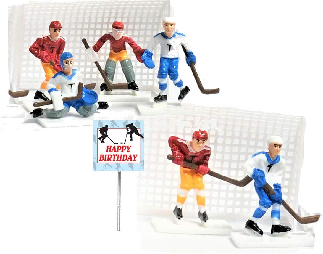 Amazon.com: 1/4 Sheet - Hockey Rink - Edible Cake/Cupcake Party Topper ...