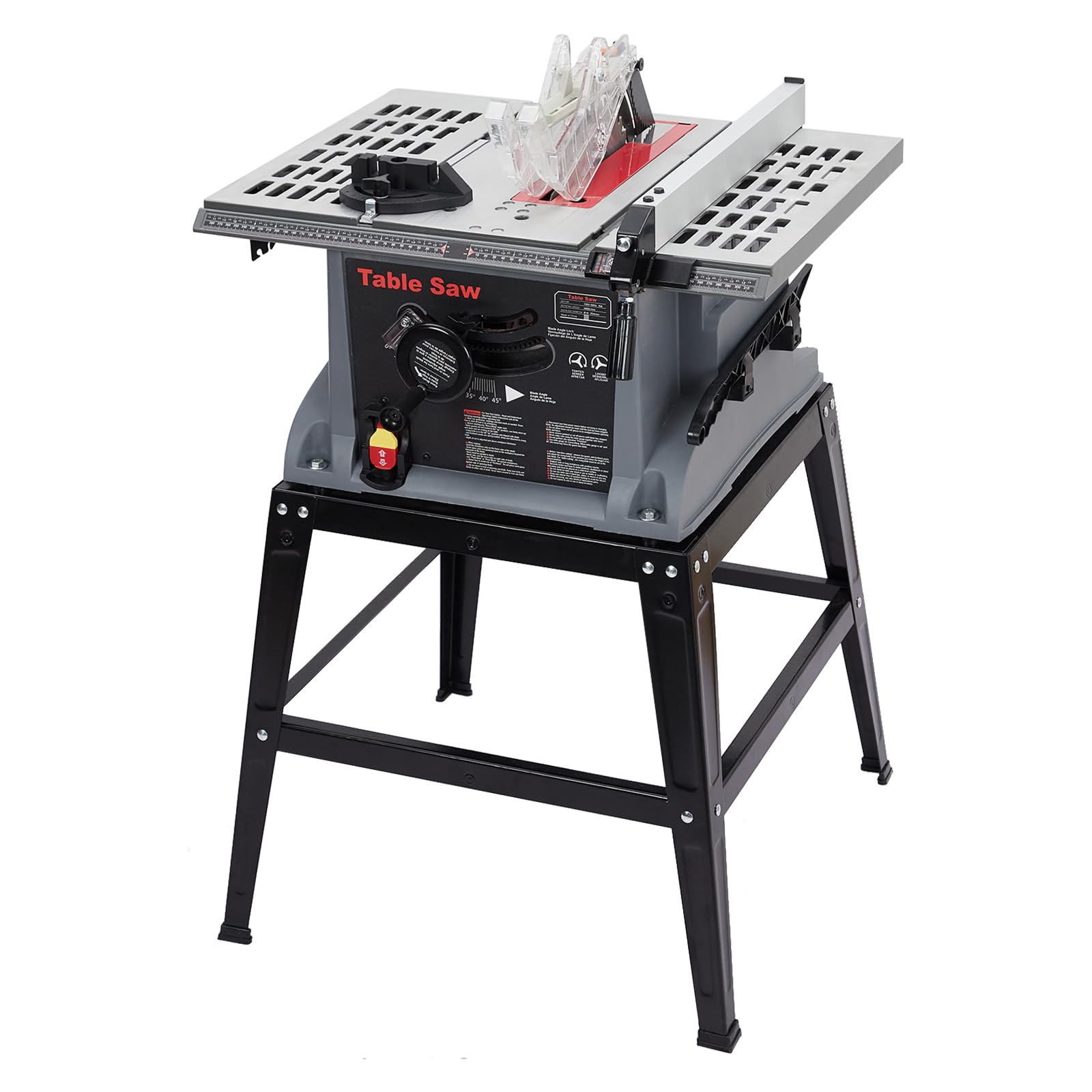 Snapklik.com : PioneerWorks Table Saw 10 Inch, 15Amp Portable Benchtop Jobsite Table Saw ...