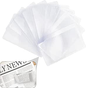 Amazon.com: ORNOOU Credit Card Sized Magnifying Lenses 300% Fresnel ...
