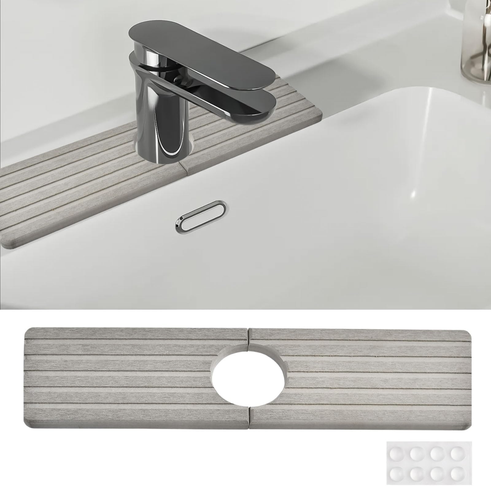 Amazon.com: Faucet Mat for Kitchen Sink, Diatomite Instant Drying Stone ...