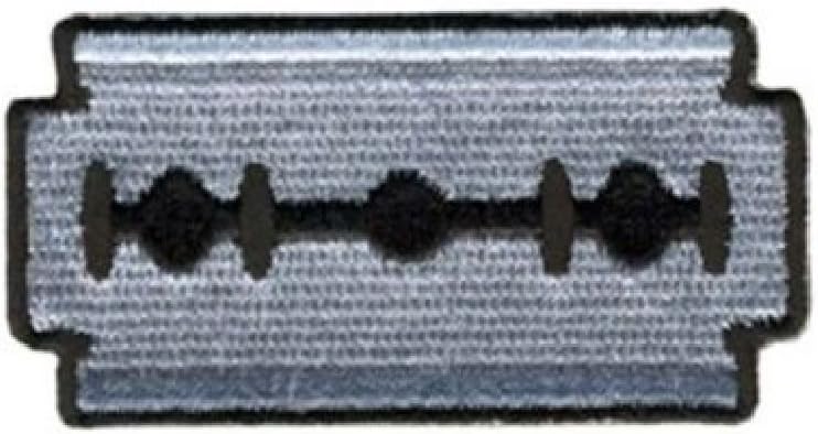Amazon.com: Razor Blade Embroidered Iron on Sew on Patch