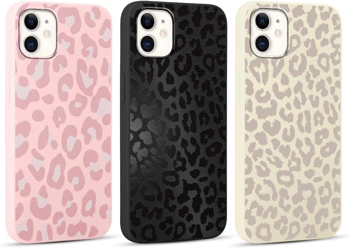 Amazon.com: RUMDEY 3 Pack Cute Cheetah Print for iPhone 11 6.1" Phone ...