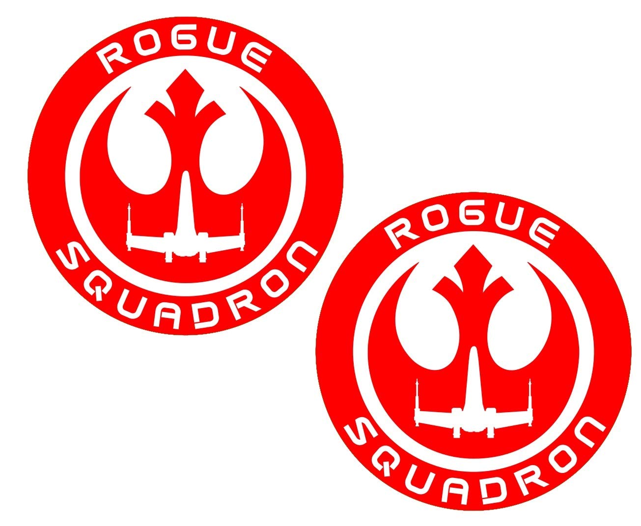 Amazon.com - Red 3in. Rogue Squadron 2-Pack Decal Vinyl Sticker ...