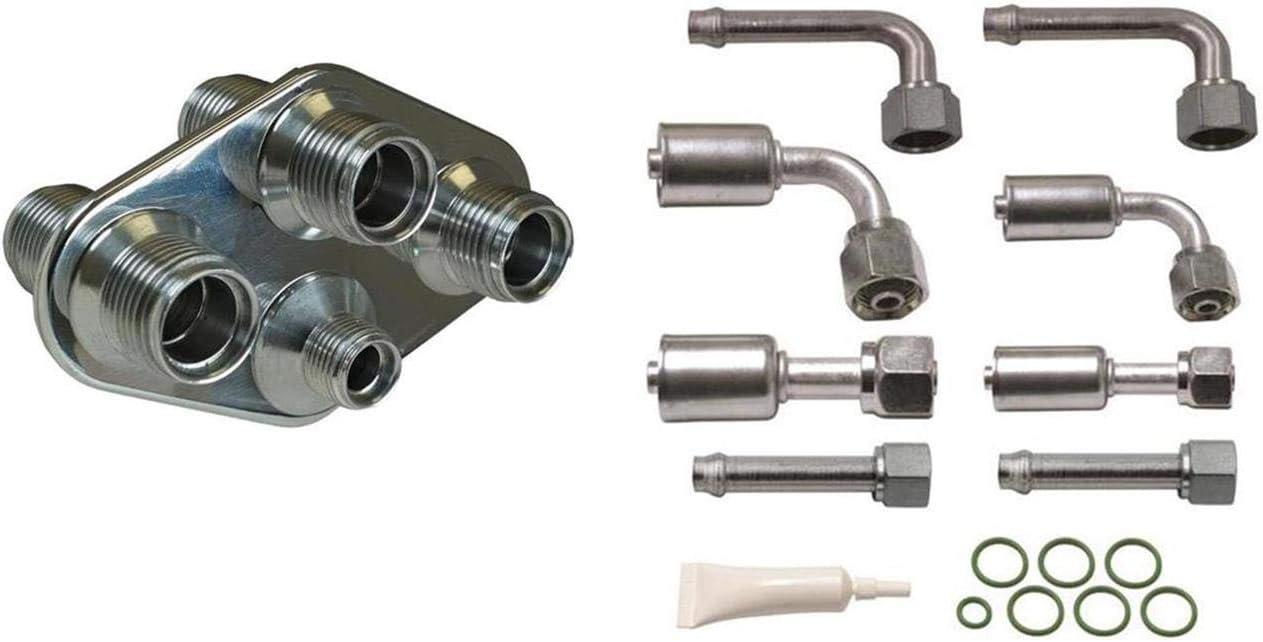 Amazon.com: 4-Way Bulkhead Plate and Fitting Kit for Heat and A/C ...