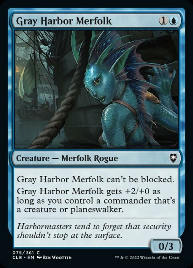 Amazon.com: Magic: the Gathering - Gray Harbor Merfolk (075) - Battle ...
