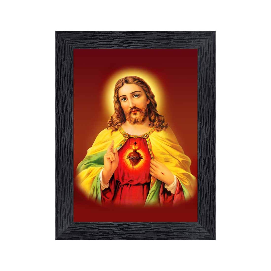 PnF Lord Jesus Religious Wood Photo Frames with Acrylic Sheet (Glass ...
