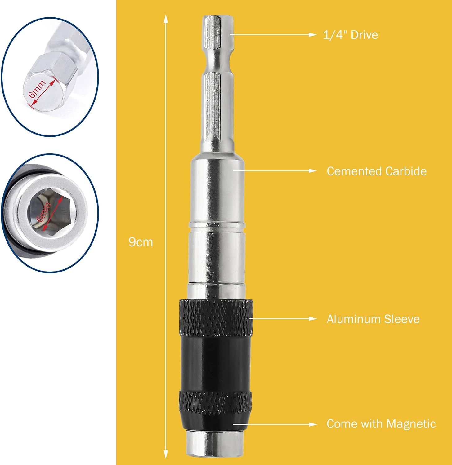 Magnetic Screw Drill Tip, 1/4″ Bendable Change Locking Bit Holder ...