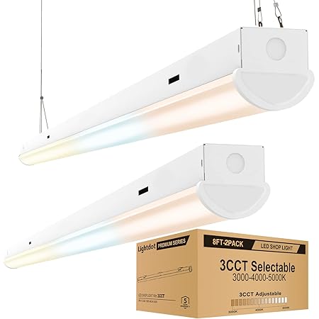 AntLux 110W 8FT LED Shop Lights Ultra Slim LED Wraparound, 12600LM ...